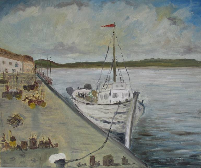 Fishing boat. Painting by Ferran Gomila | Saatchi Art