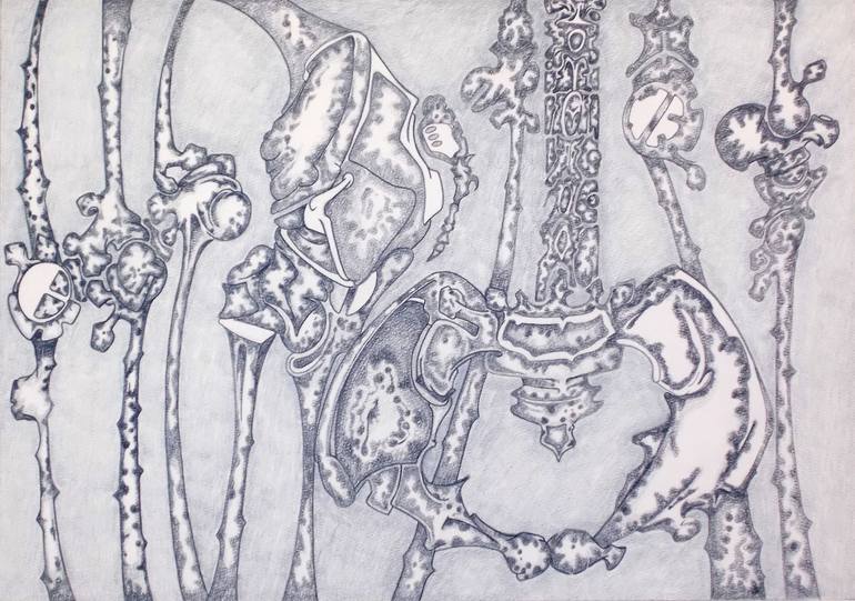 BONE GARDEN Drawing by Judson Michael Agla | Saatchi Art
