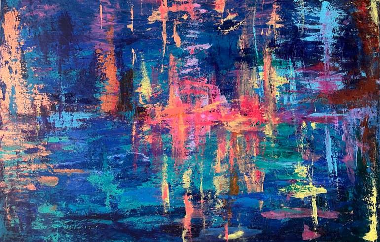 Fireflies Painting by Kat Lindsey | Saatchi Art