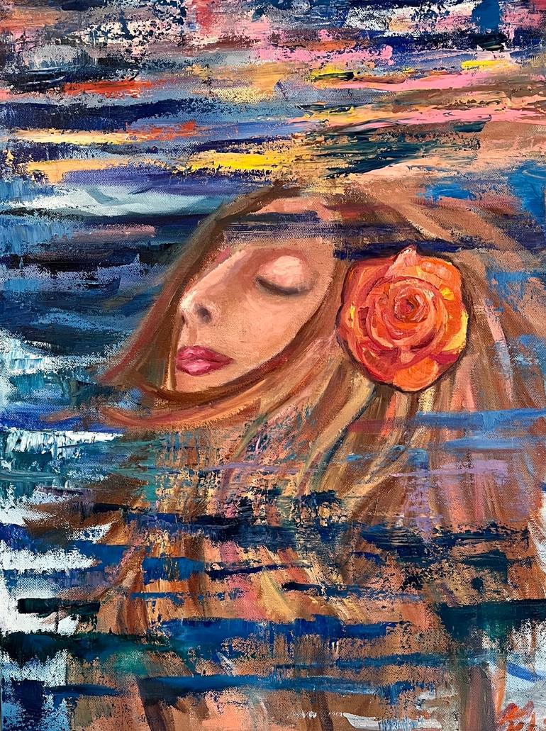 The Siren Painting by Kat Lindsey | Saatchi Art