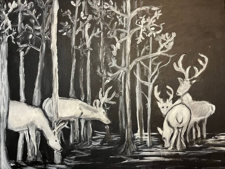 Georgia at night Painting by Kat Lindsey | Saatchi Art