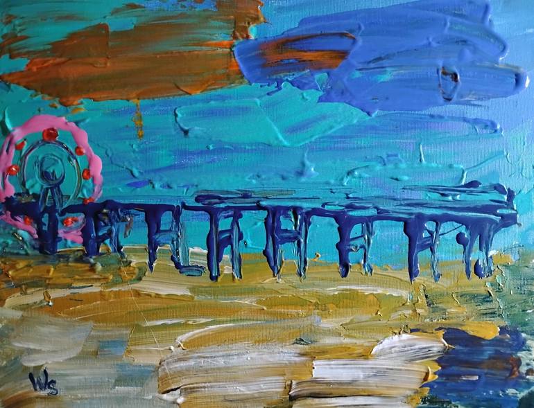 Pink Ferris Wheel Painting by Wendy Stewart Scribbled Apollo | Saatchi ...