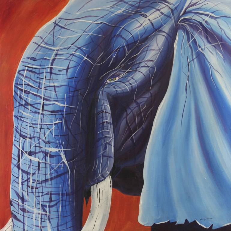 Old Elephant Painting by Neil Assenheimer | Saatchi Art