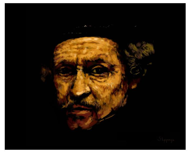 Drawing Rembrandt Digital by Shqiponja Nosi | Saatchi Art