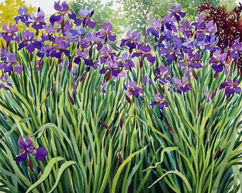 Iris Sibirica Painting by CHRISTOPHER RYLAND | Saatchi Art