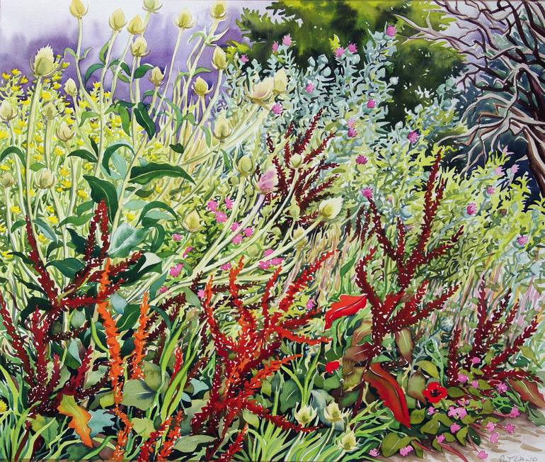 Wild Flowers with Teasel and Sorrel Painting by Christopher Ryland ...