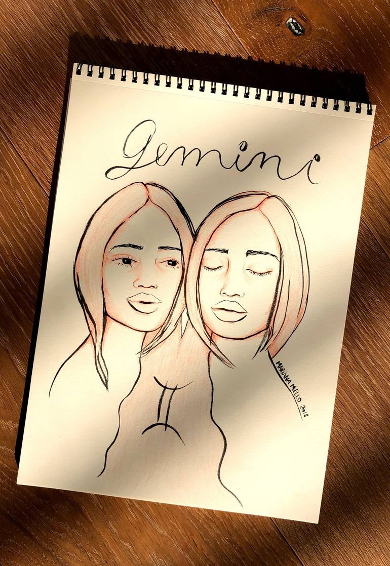 Gemini Drawing by Mariana Mello | Saatchi Art