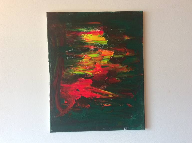 Lights on River Thames Painting by Dara Flynn | Saatchi Art