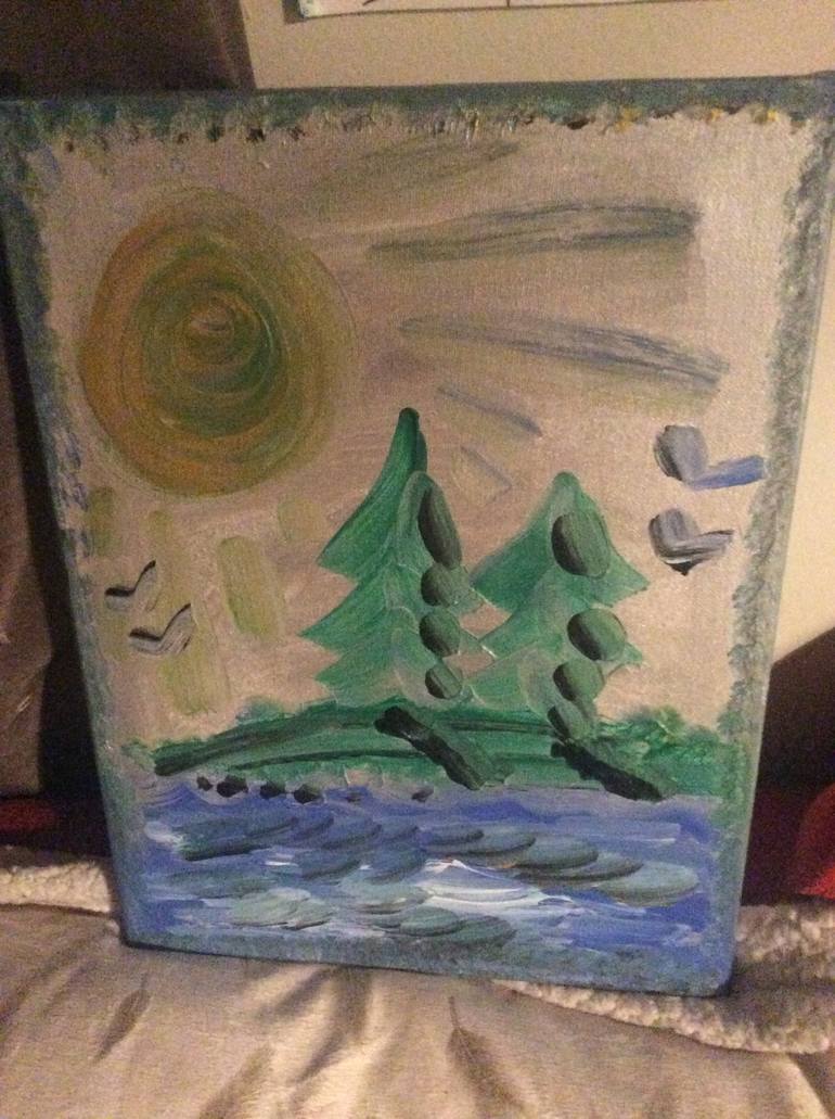Two trees Painting by Dara Flynn | Saatchi Art