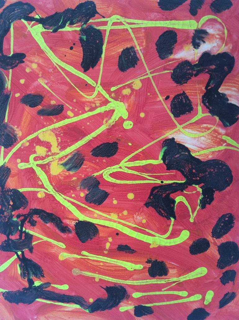 London traffic, ariel view, England. Painting by Dara Flynn | Saatchi Art