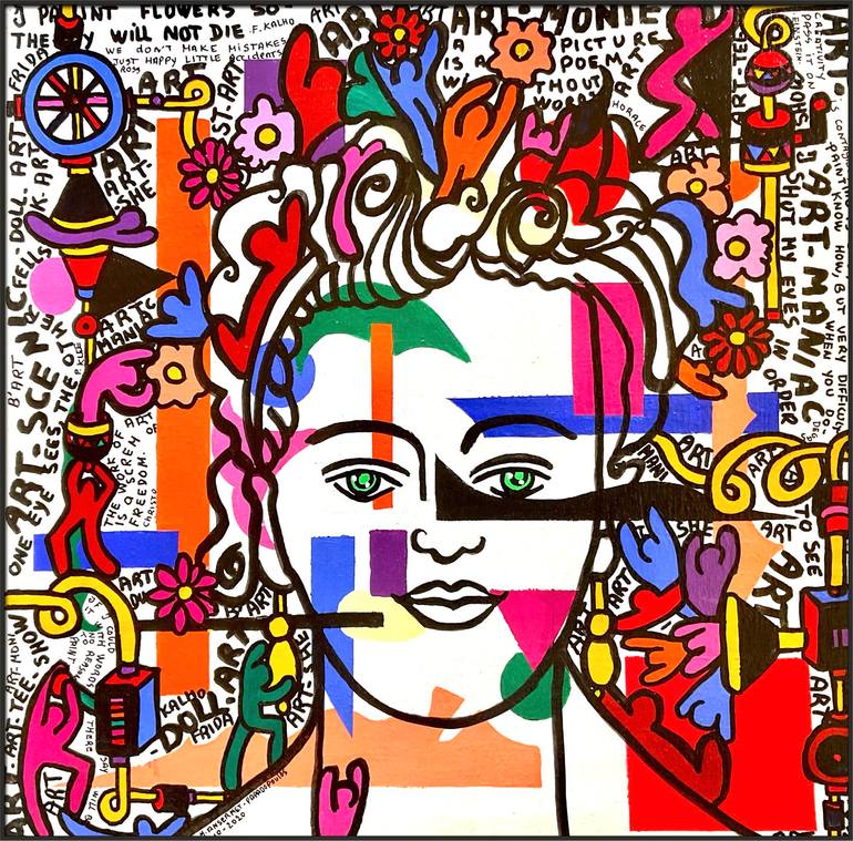 ART - MONI Painting by Michele Map | Saatchi Art