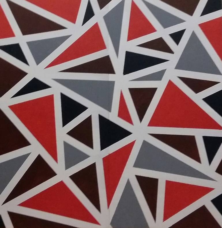 Red tone - sharp edges Painting by Steven Murray | Saatchi Art