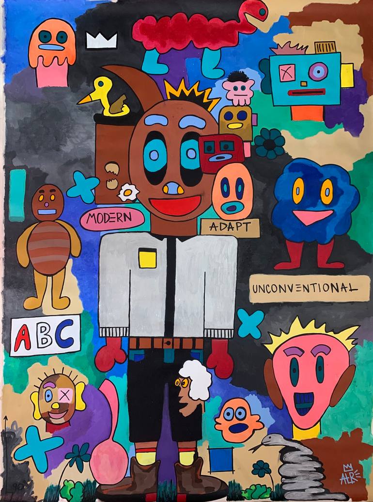 Mr R World Painting by Alexander Reagan | Saatchi Art