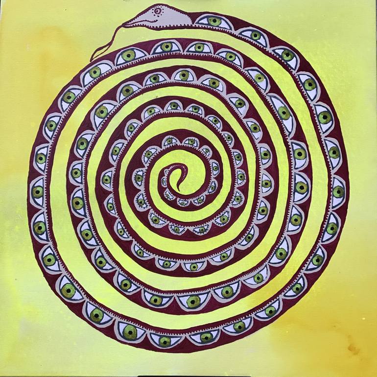 SEEING SNAKE Painting by Susannah Slocum | Saatchi Art