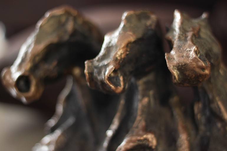 The three headed horse Hippoi Athanatoi Sculpture by Leya Marincic ...