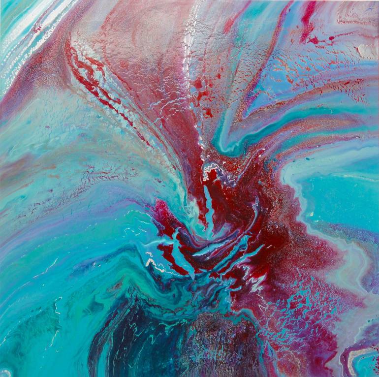 'Spontaneous Eruption' Painting by Mars Woodhill | Saatchi Art