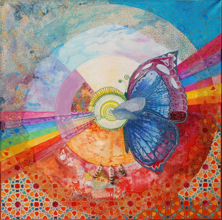 Integration of Cultures Painting by Akasha Weltens | Saatchi Art