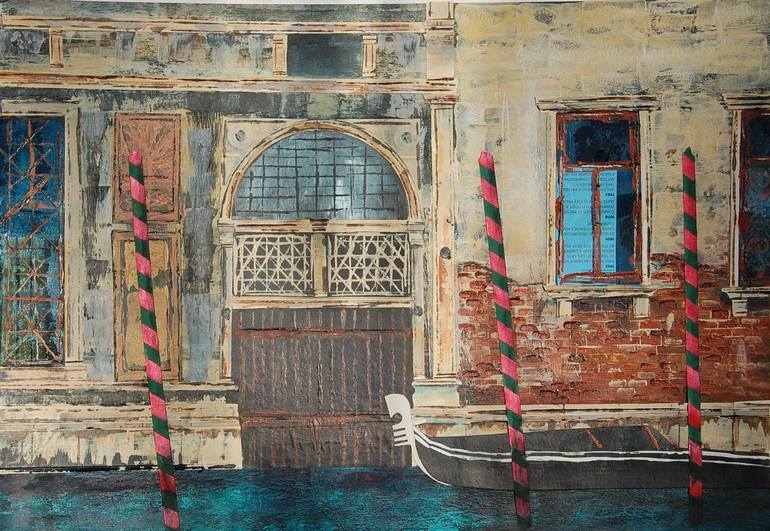 Venice Canal Doorway Painting by Rob Leckey | Saatchi Art