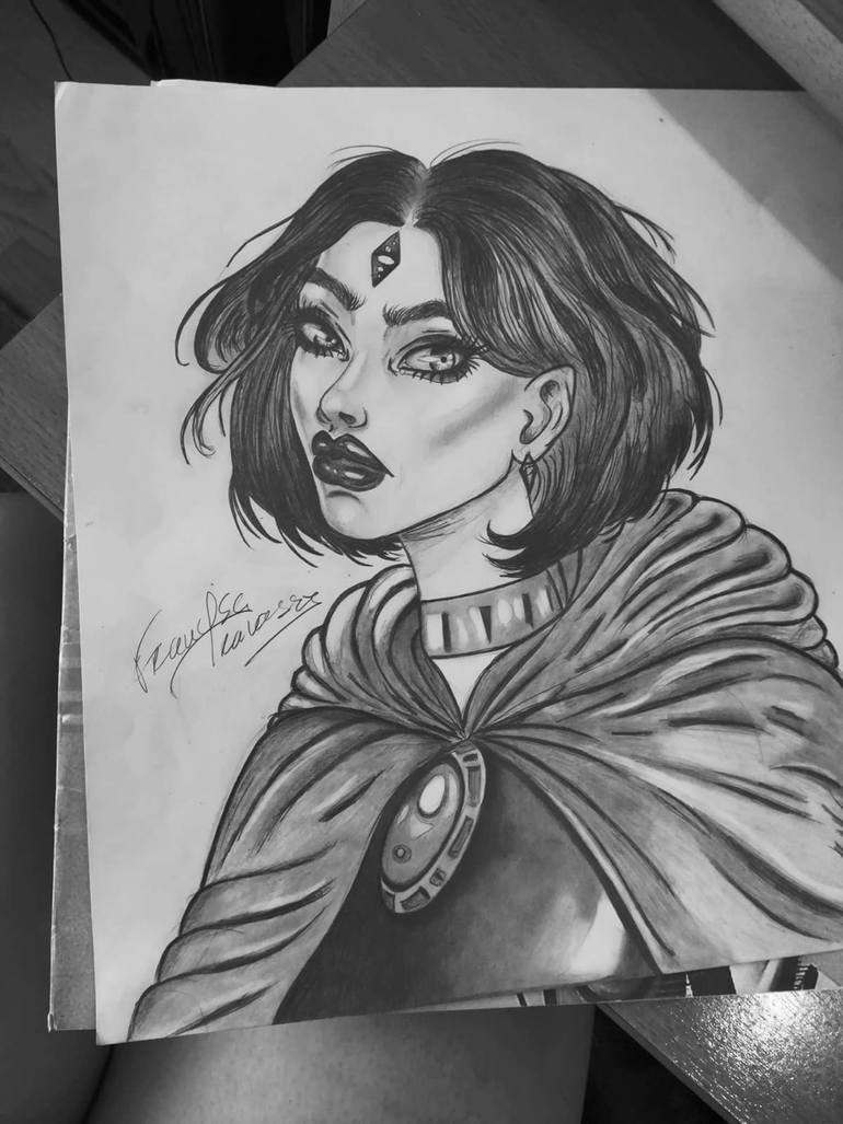 Raven Teen Titans Cartoon Drawing by Dark Empress | Saatchi Art