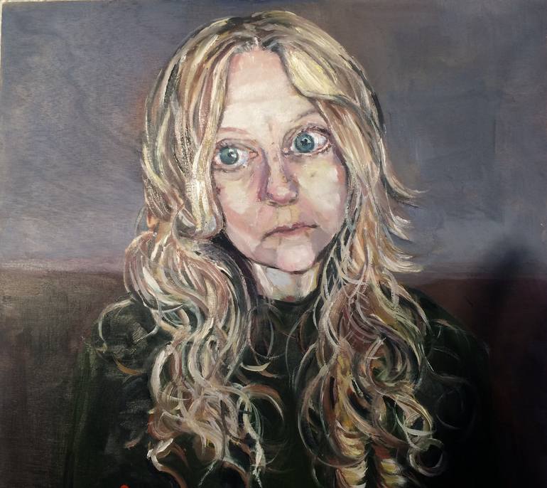 Looking Away Painting by Jane Leibowitz | Saatchi Art