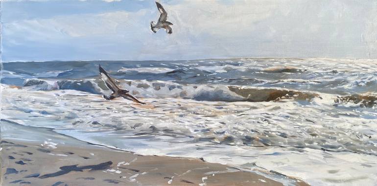 Beach water Painting by George Bason | Saatchi Art