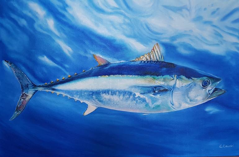 Bluefish tuna Painting by K K | Saatchi Art