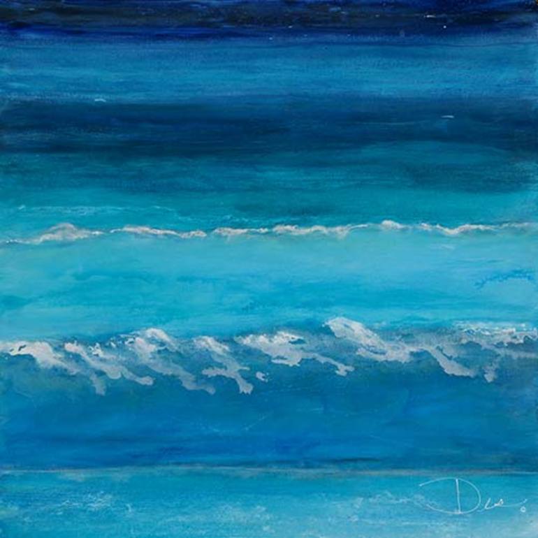 Miami Waves Painting by Julie Desrochers | Saatchi Art