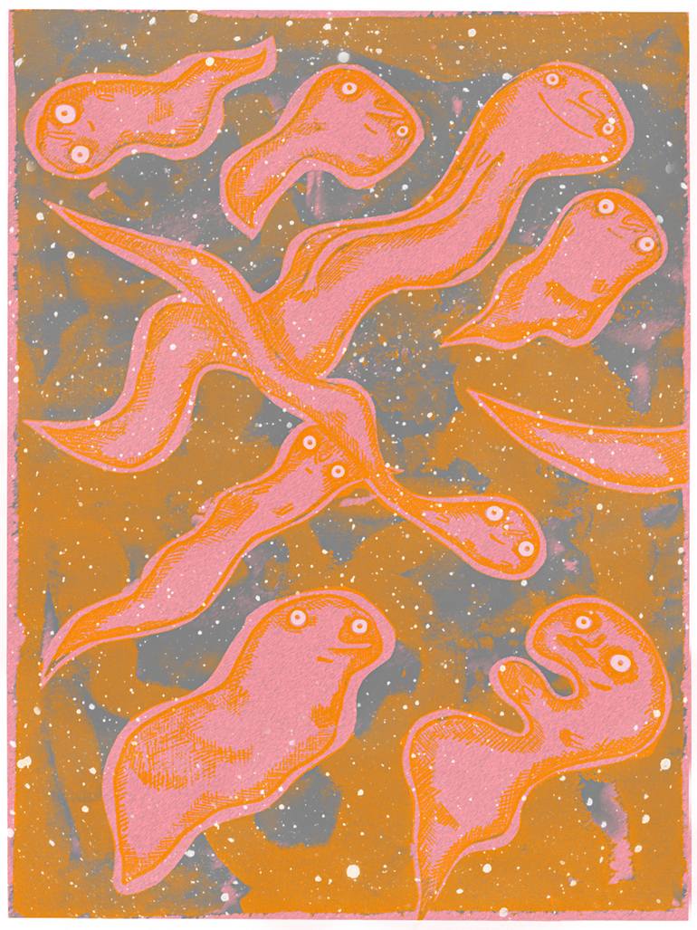 Galaxy creatures Drawing by Eveline b | Saatchi Art