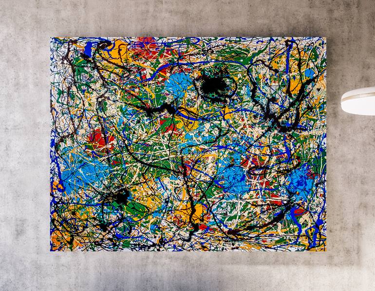 - Spring mood - JACKSON POLLOCK style enamel on canvas Painting by ...