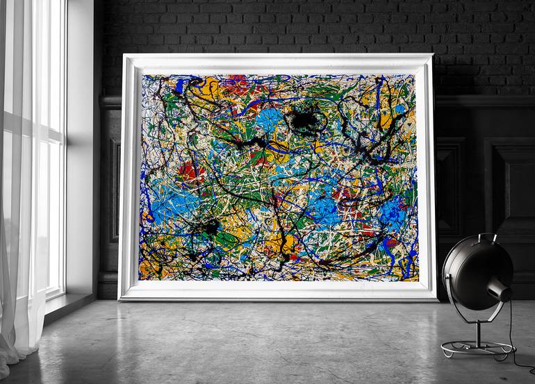 - Spring mood - JACKSON POLLOCK style enamel on canvas Painting by ...