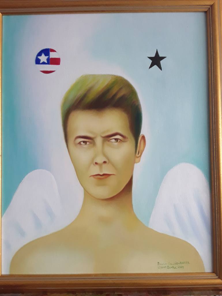 David Bowie Angel Painting by Aidan Burke | Saatchi Art