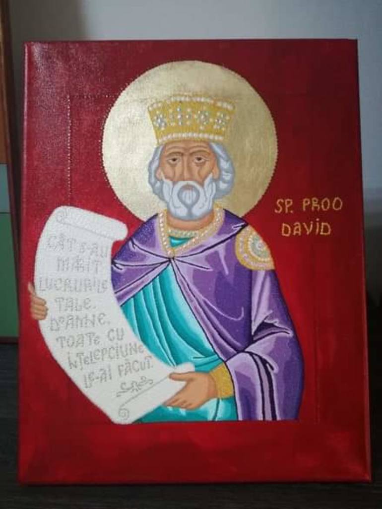 Icoana Sfantul Prooroc David Painting by SHM Seryana | Saatchi Art
