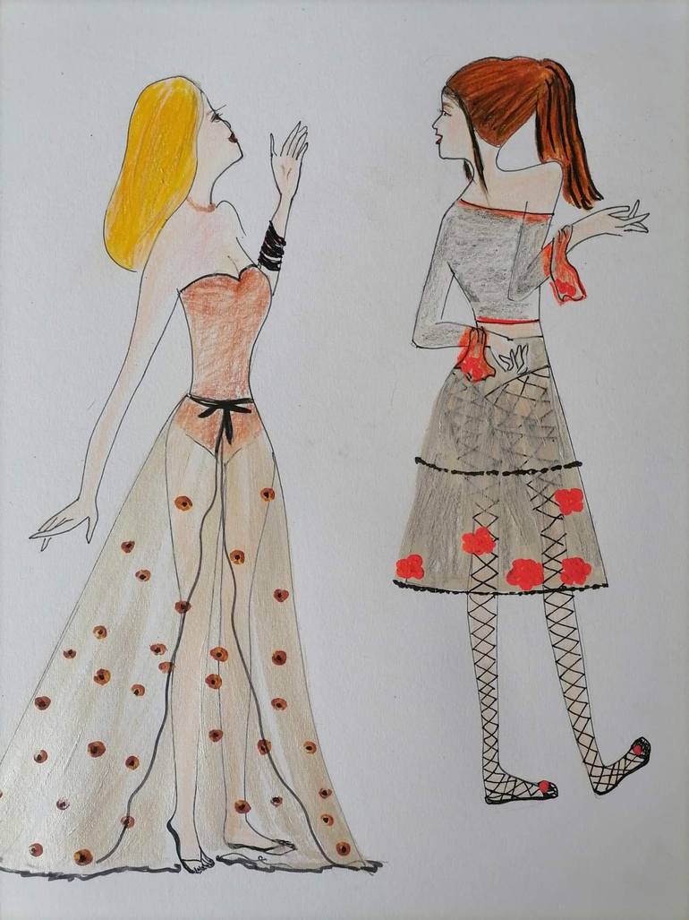 Friends Drawing by Wanida Rangcakanok | Saatchi Art