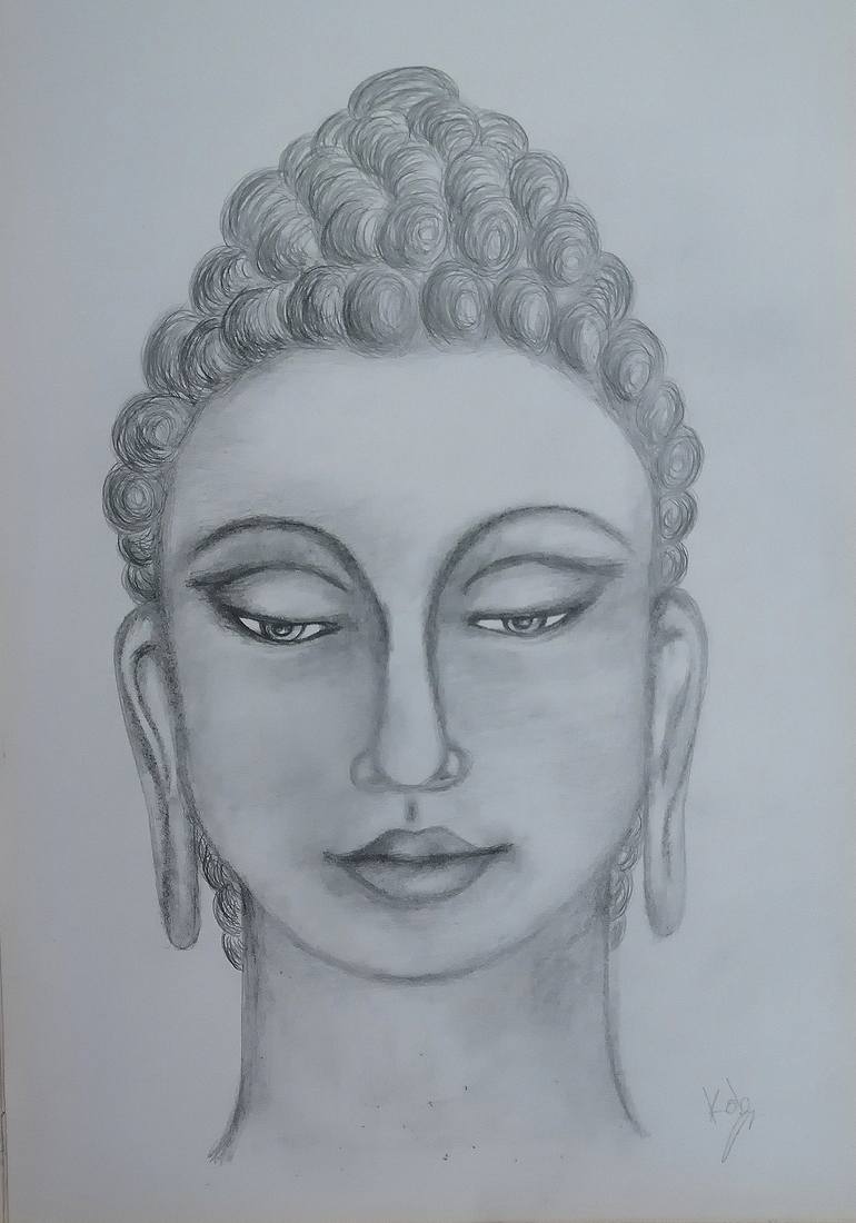 Buddha great 1 Drawing by Wanida Rangcakanok | Saatchi Art