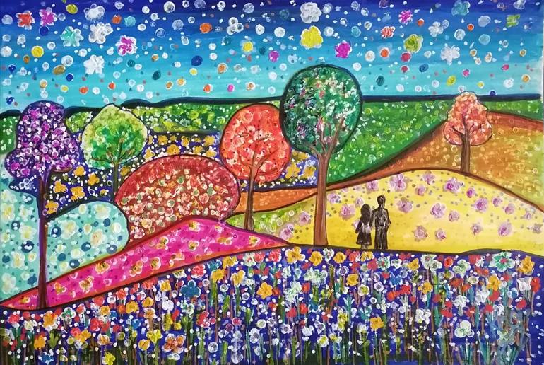 Fairytale landscape Drawing by Wanida Rangcakanok | Saatchi Art