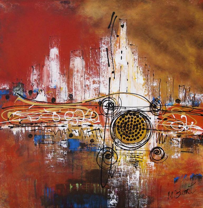 Propelling Vancouver Painting by Maggie Bernet | Saatchi Art