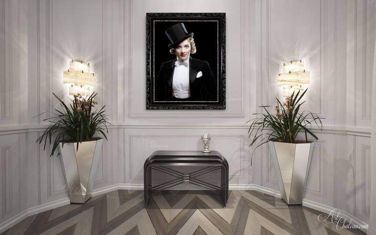 Screen-Goddess, Marlene Dietrich Painting by Daniel Evon | Saatchi Art