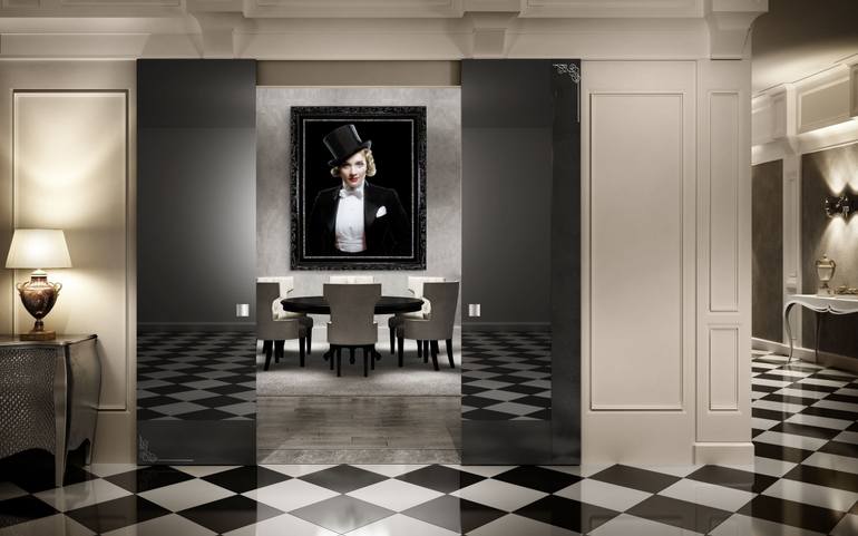 Screen-Goddess, Marlene Dietrich Painting by Daniel Evon | Saatchi Art