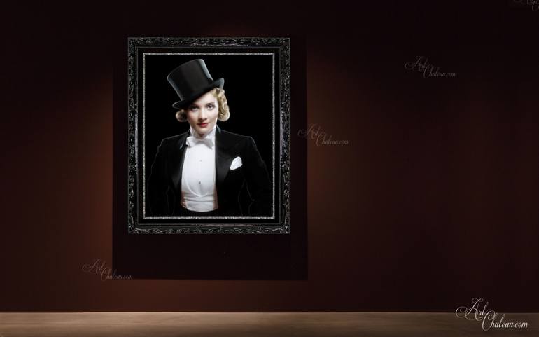 Screen-Goddess, Marlene Dietrich Painting by Daniel Evon | Saatchi Art