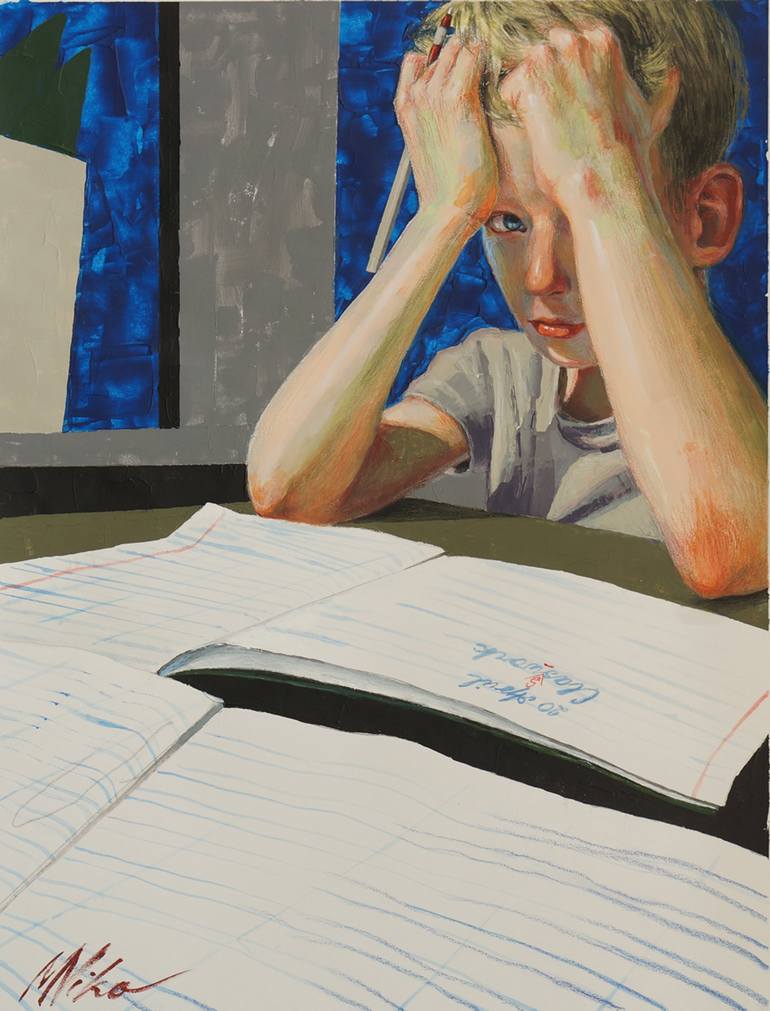 Self learning Painting by Marina Niko | Saatchi Art