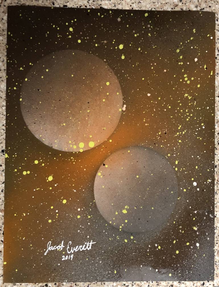 When Worlds Collide Painting by Jacob Everett | Saatchi Art