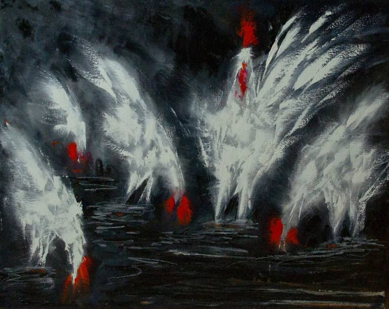 Volailles Painting by Patrice Foussat | Saatchi Art