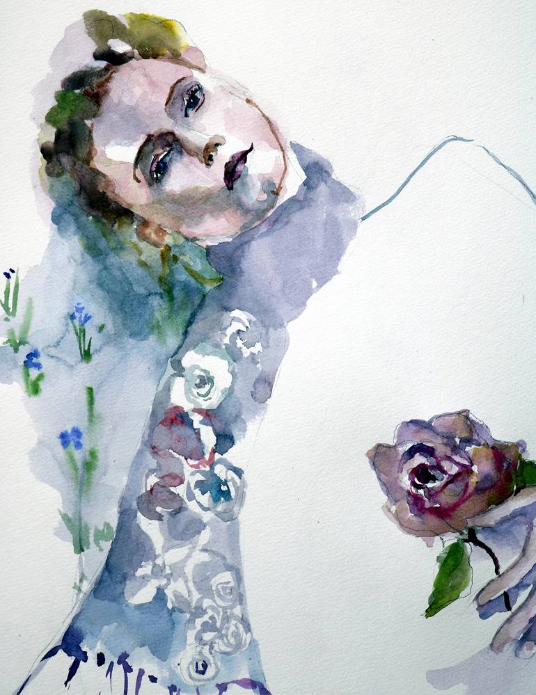 Violets in the afternoon Painting by Barbara Simonson | Saatchi Art