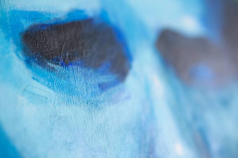 Blue Face Painting by Zoran Marjanovic | Saatchi Art