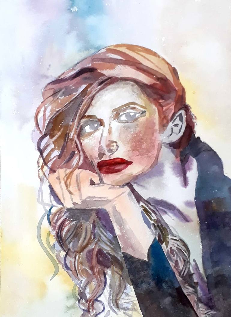 Bold girl 1 Painting by Tushar Ingle | Saatchi Art