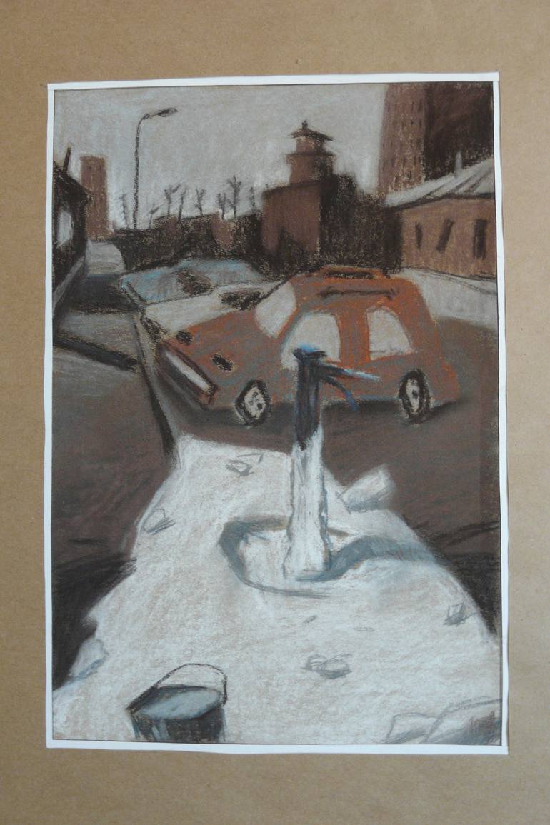 The street in Siberia Drawing by Dmitry Kujdin | Saatchi Art