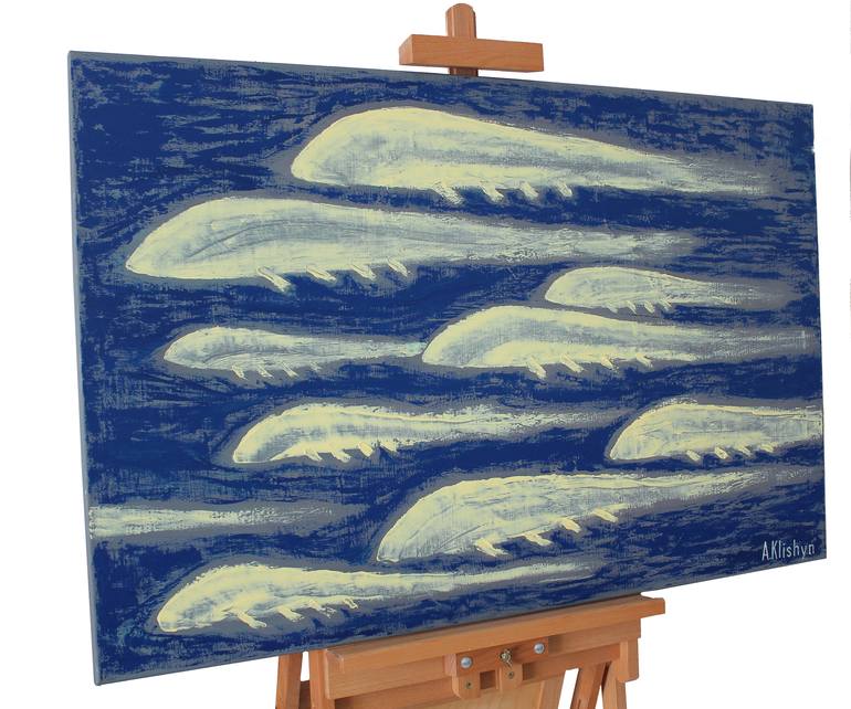 Against the stream Painting by Andriy Klishyn | Saatchi Art