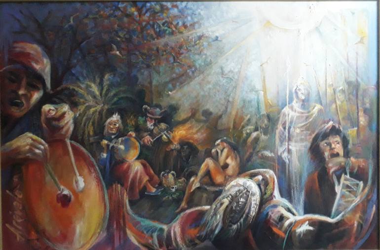 Pachamama Painting by Adolfo Arevalo | Saatchi Art