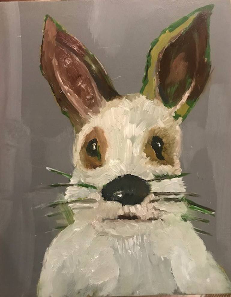 Make You Smile: Rabbit in Disguise Painting by Joseph Weldon | Saatchi Art