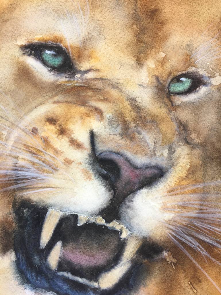 FEARLESS Painting by Ksenia Lutsenko | Saatchi Art